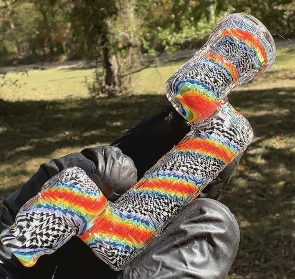 Custom Jailbird Rainbow Detour Chillum – StokeGlass